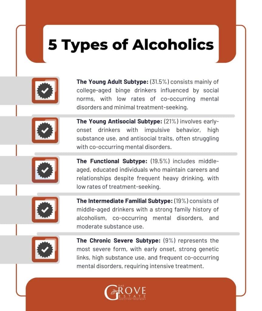 5 Types of Alcoholics